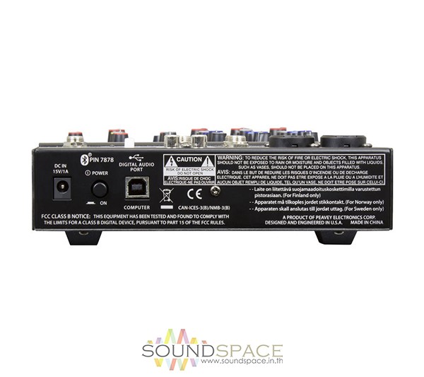 มิกเซอร์ PEAVEY PV6BT Mixer with Bluetooth - soundspacethai.com