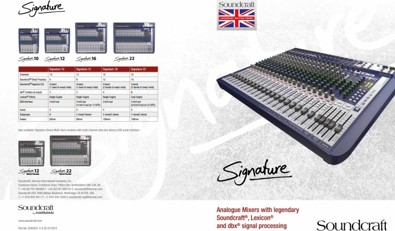 มิกเซอร์ SOUNDCRAFT SIGNATURE 12 MIXER - soundspacethai.com