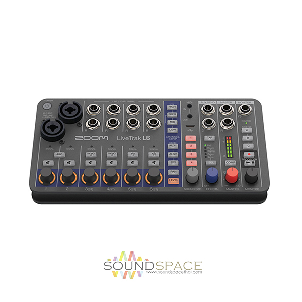 เครื่องบันทึกเสียงพร้อมมิกเซอร์ Zoom LiveTrak L6 Digital Mixer and ...